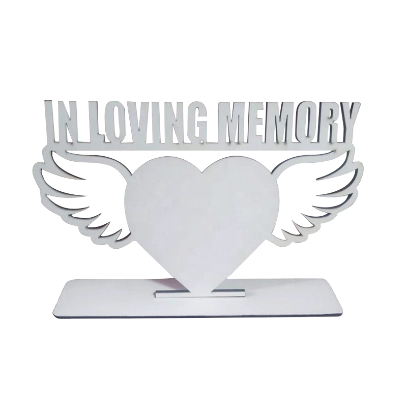 Heart Wing IN LOVING MEMORY Sublimation Angle Wings Photo Frame