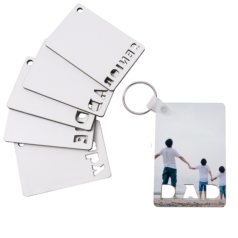 DAD Keychain Key Holder More Shape Key Chain Sublimation Double-sided ...