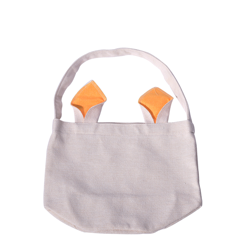 Sublimation Blanks Cotton Easter Bunny Bag Personalized Easter Basket