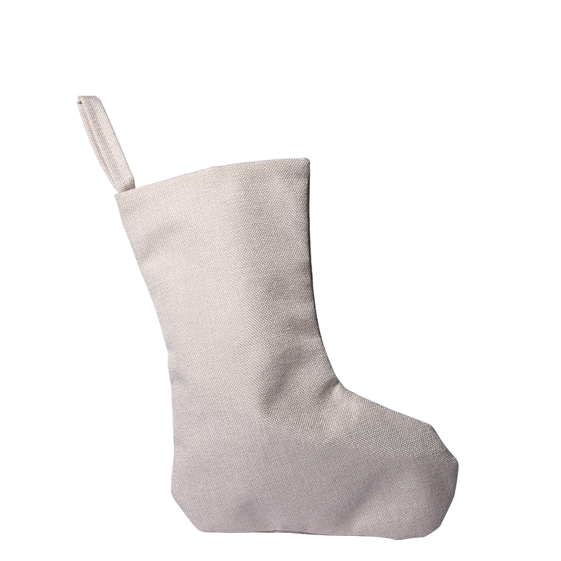 Linen Christmas Socks Sublimation Linen Santa Socks Blank Solid Color ...